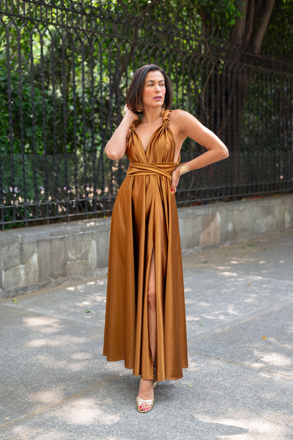 Multi Bronce · Vestido de Fiesta Multiposición Bronce | Carlotina